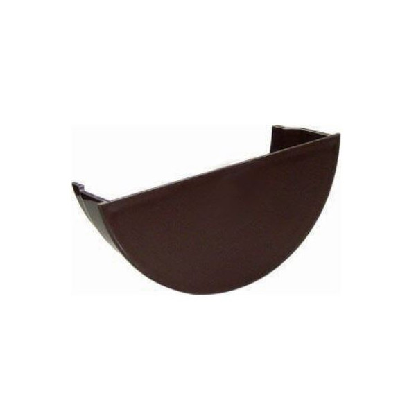 Floplast Half Round RE2BR 112mm Int Stopend Brown