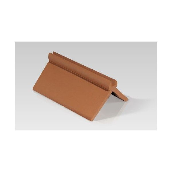 Red Bank Slotted Roll Top 90° Ridge Tile - Red