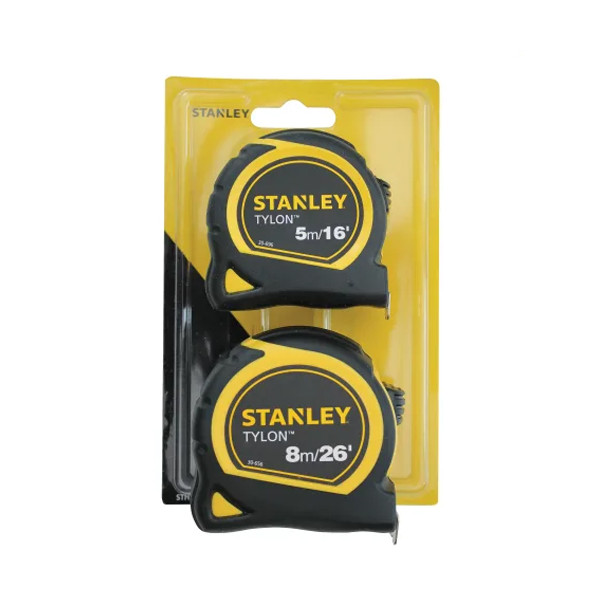 Stanley Tools Tylon Tape Twin Pack 5m/16ft & 8m/26f