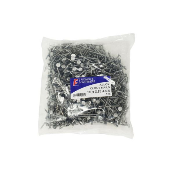 Forgefix 1NLAR50335AB 50mm x 3.35mm Annular Ring Nails Aluminium 1kg