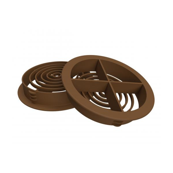 Manthorpe G700BR Circular Soffit Vent 70mm Brown