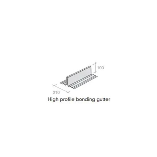 Marley MA40471 Dry Fix Bonding Gutter High Profile 3m