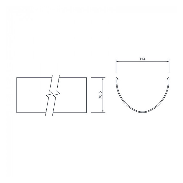 Floplast CI Style RGH4CI Hi-Cap Gutter 4m Black