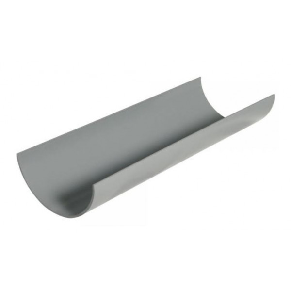 Floplast Half Round RG4G 112mm Gutter 4m Grey