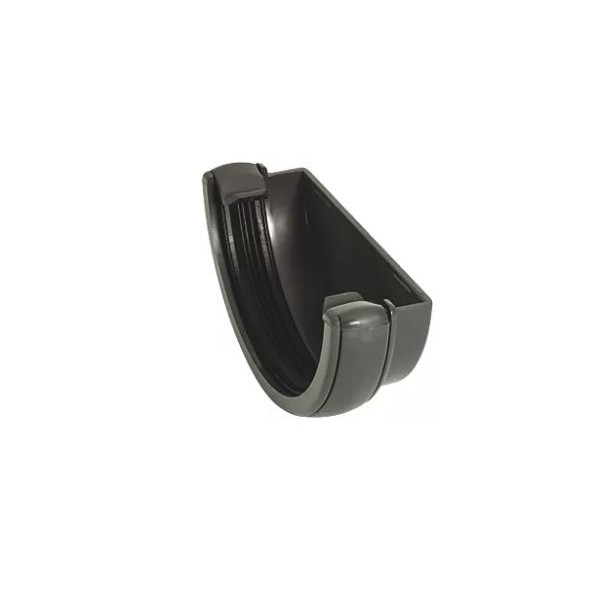 Floplast Half Round RE1AG 112mm Ext Stopend Anthracite Grey