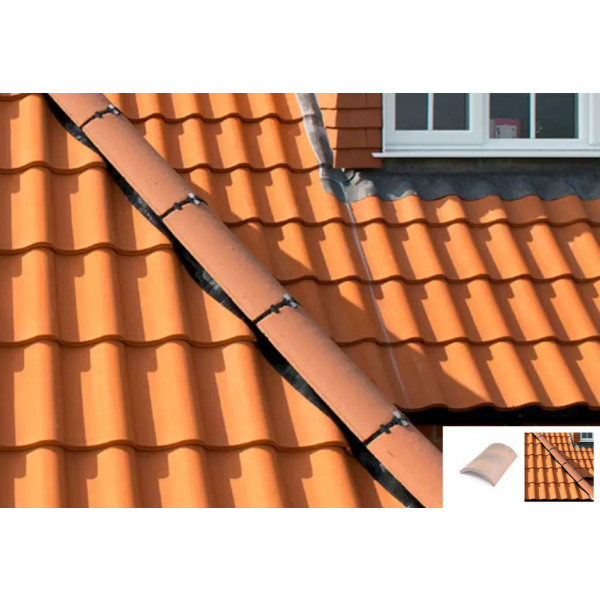 Marley Fittings Third Round Ridge 305mm Grey Sand Faced