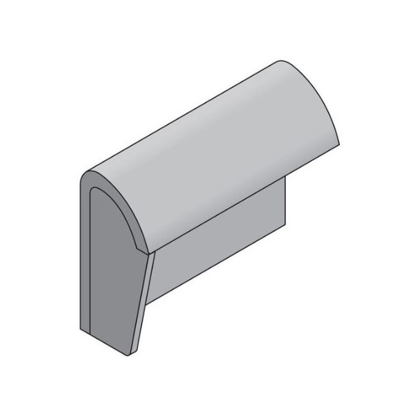 Marley LH Segmental Mono-Ridge End Cap 427 Grey 01