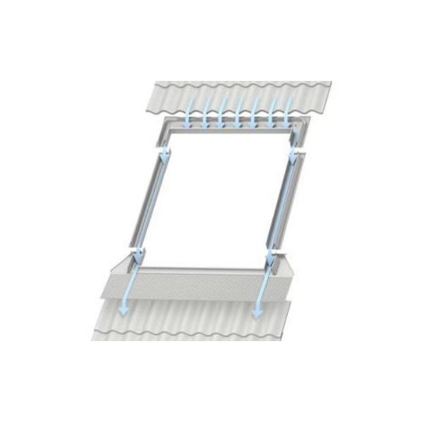 Velux EDW M08 0500 Flashing to 120mm Single Tile Black