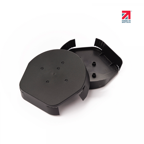 FIX-R Dry Verge Half Round Ridge End Cap Black