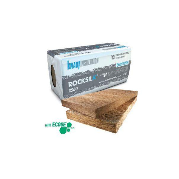 Knauf 2411330 Rocksilk RS60 75mm x 600mm x 1.2m (6pk)