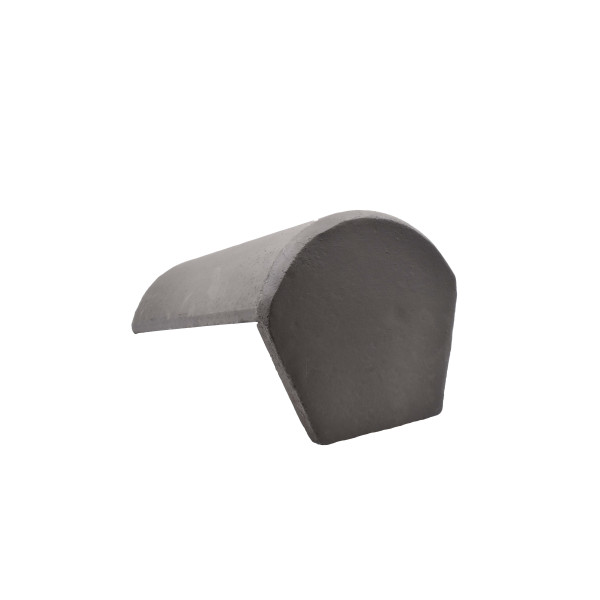 Sandtoft 2452835314 Concrete Half Round Ridge Block End Dark Grey