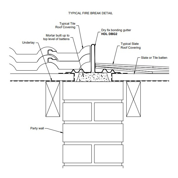 Hambleside Danelaw DBG2 3m Dry Fix Bond Gutter 100mm Upstand