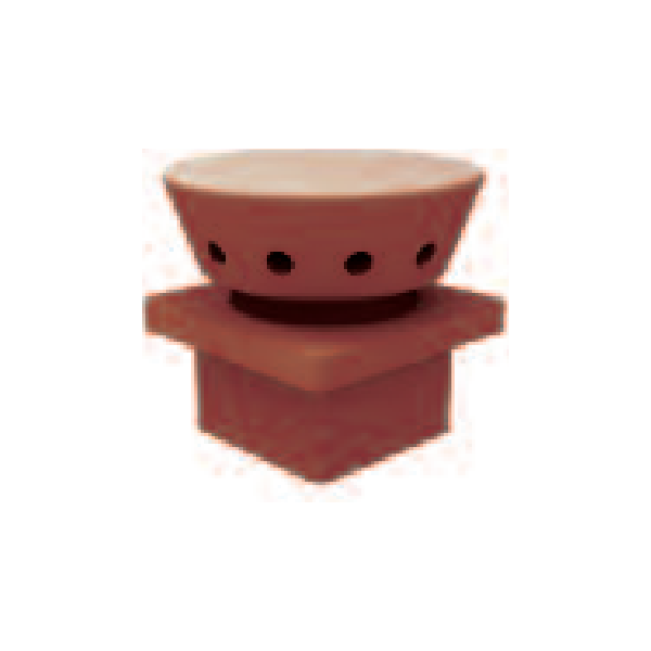 WT Knowles KYL12SQFB Flue Vent Square Base Flange Buff