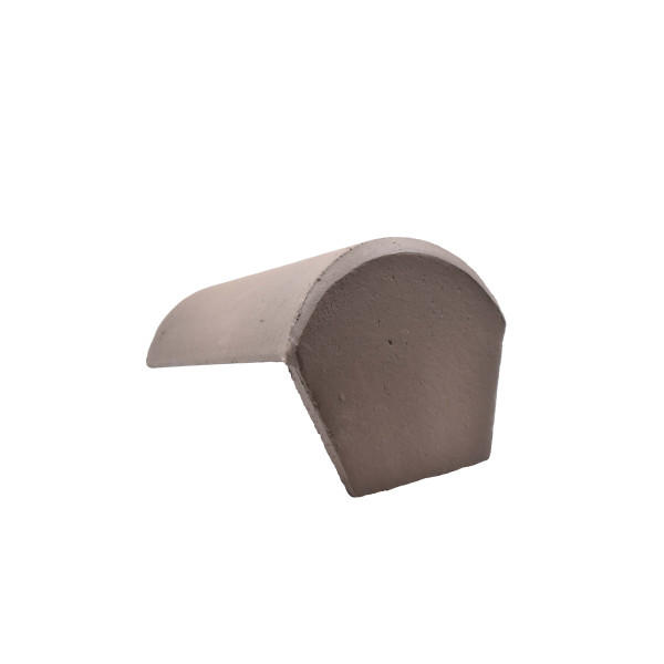Sandtoft 2452835310 Concrete Half Round Ridge Block End Brown