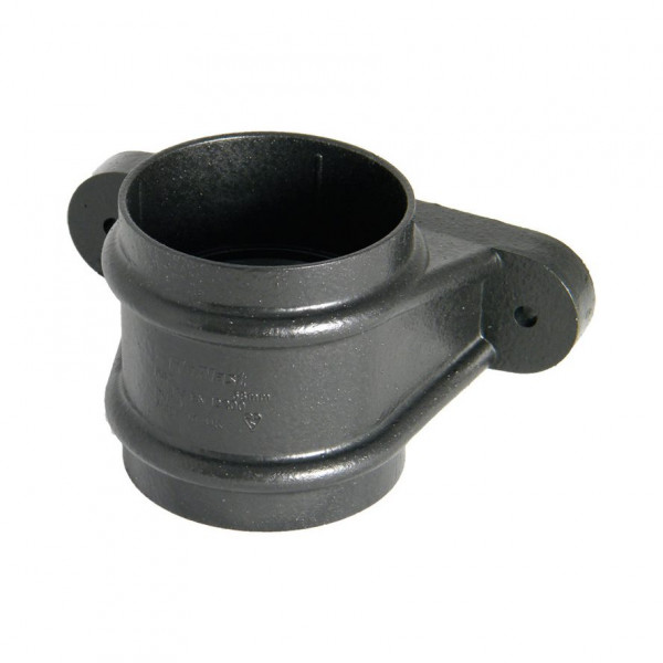 Floplast Rainwater RS2CI 68mm Round Pipe Socket Eared CI Black
