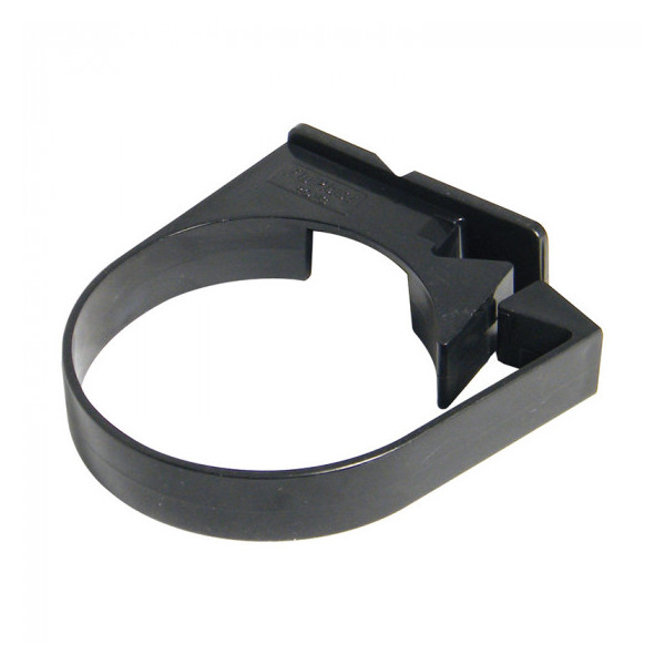Floplast Rainwater RCH3B 80mm Round Single Fix Pipe Clip Black