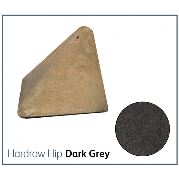 Forticrete Hardrow Slate 457mm Hip 47.5D Dark Grey