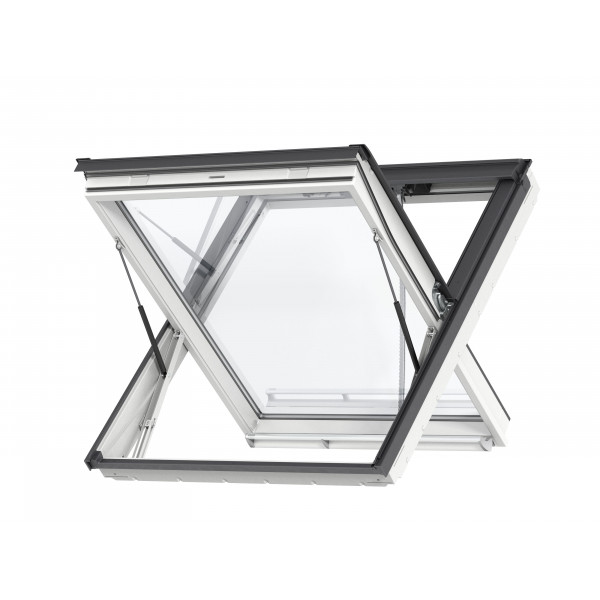 Velux GGU MK04 007040D Centre Pivot Smoke Vent 70 Pane White MF