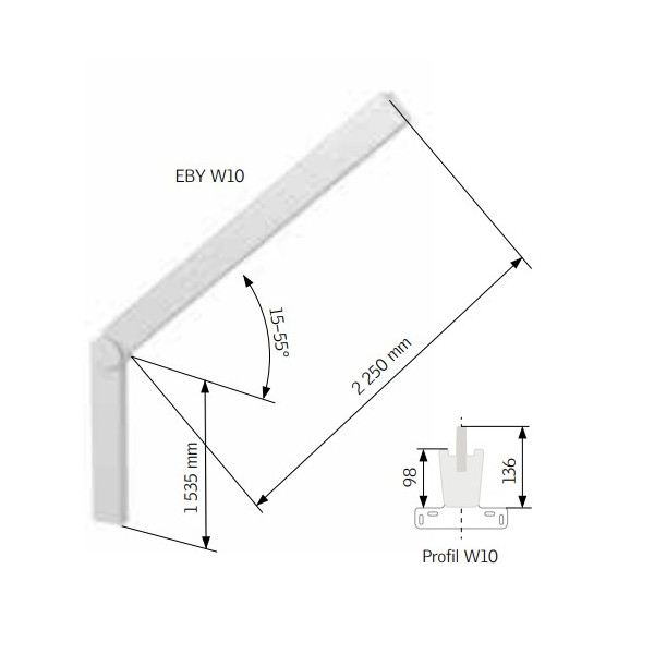 Velux EBY W10 2100 Flashing Support Trimmer White
