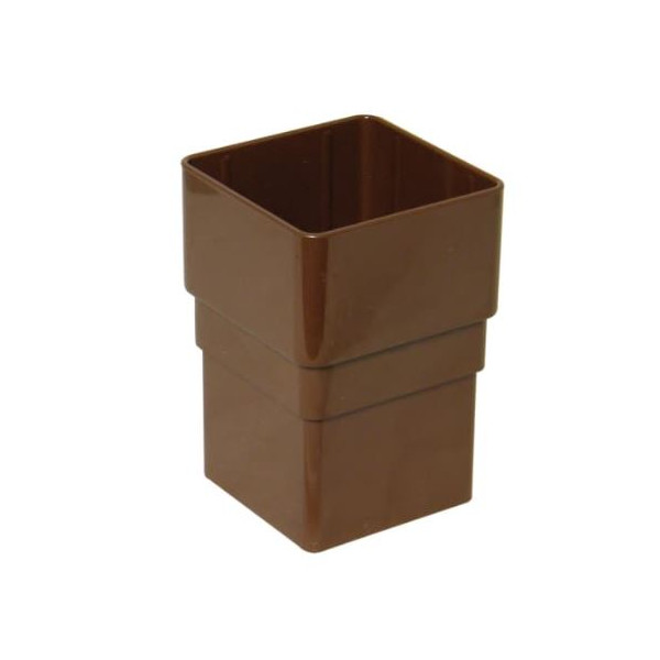 Floplast Rainwater RSS1BR 65mm Square Pipe Socket Brown