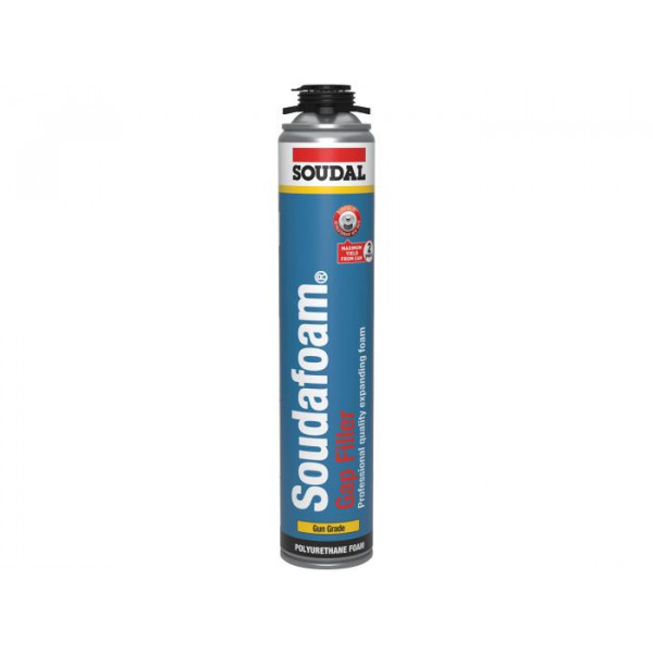 Soudal 130585 Soudafoam PU Foam Gap Filler Gun Grade 750ml Champagne