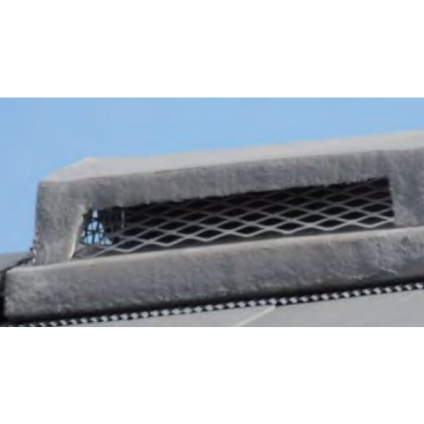 Russell Half Round Gas Vent Ridge Slate Grey