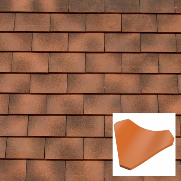 Koramic 12860766 Clay 303 Sanded Plain Valley Tile 45D Old Rustic